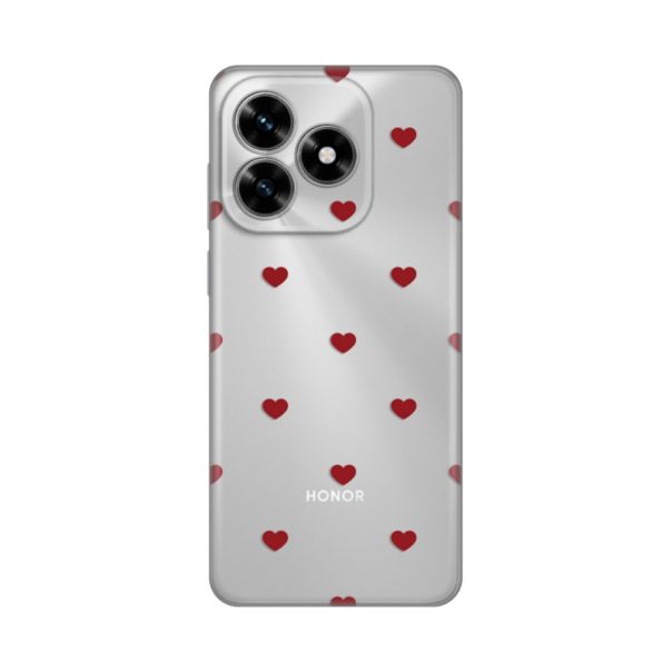 Maska za Honor X5c Plus Red Hearts Silikonska Print