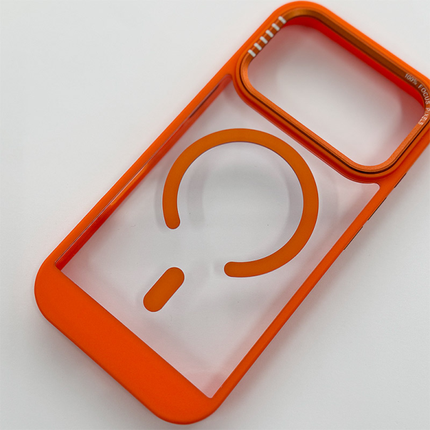 Maska za iPhone 17 Pro Max Mag Case Orange Frame Graphic