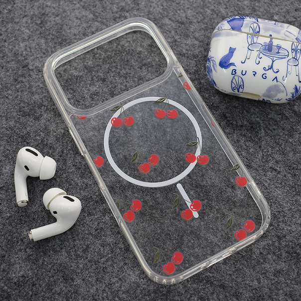 Maska za iPhone 17 Pro Sweet Cherry Mag Case Nanobit Print