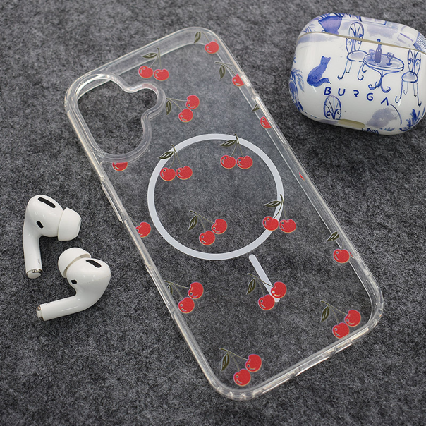 Maska za iPhone 17 Sweet Cherry Mag Case Nanobit Print