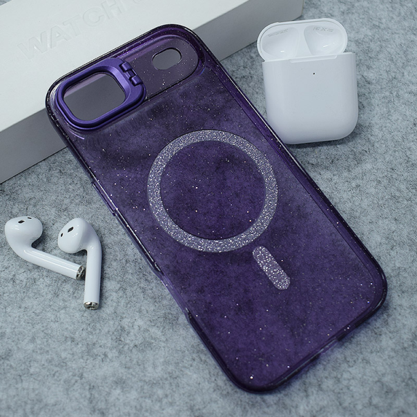 Maska za iPhone Air Mag Case Bling Camera Bracket ljubičasta