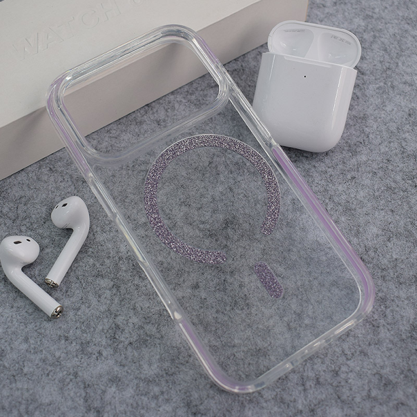 Maska za iPhone 17 Pro Max Mag Case Bling ljubičasta