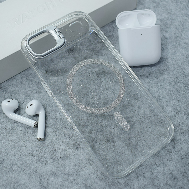 Maska za iPhone Air Mag Case Bling Camera Bracket srebrna