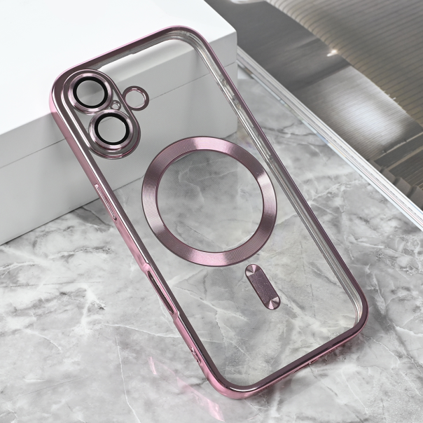 Maska za iPhone 17 63 Magsafe Lux roze