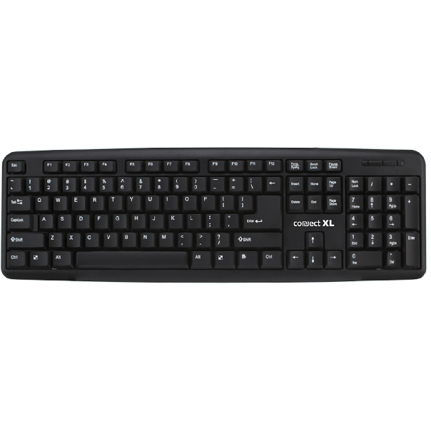 Connect XL Tastatura sa Qwerty rasporedom, USB, crna boja - CXL-K100