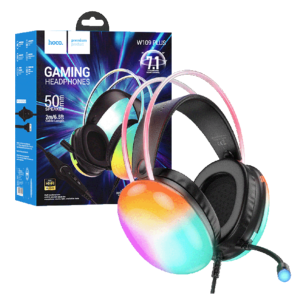 HOCO Slušalice sa mikrofonom, gaming, USB, LED - W109 Plus Rich
