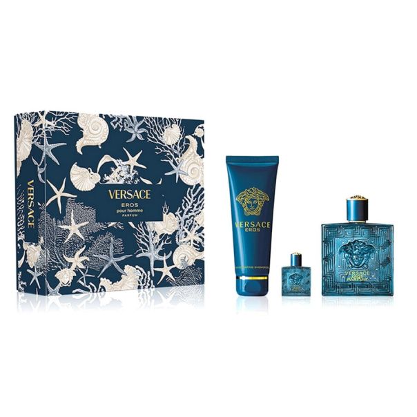 Versace Eros Parfum Gift Set ( EDP 100 ml + EDP 5 ml + SG 150 ml )