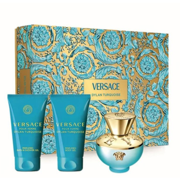 Versace Dylan Turquoise Gift set ( EDT 50ml + Body gel 50ml + Shower gel 50ml )