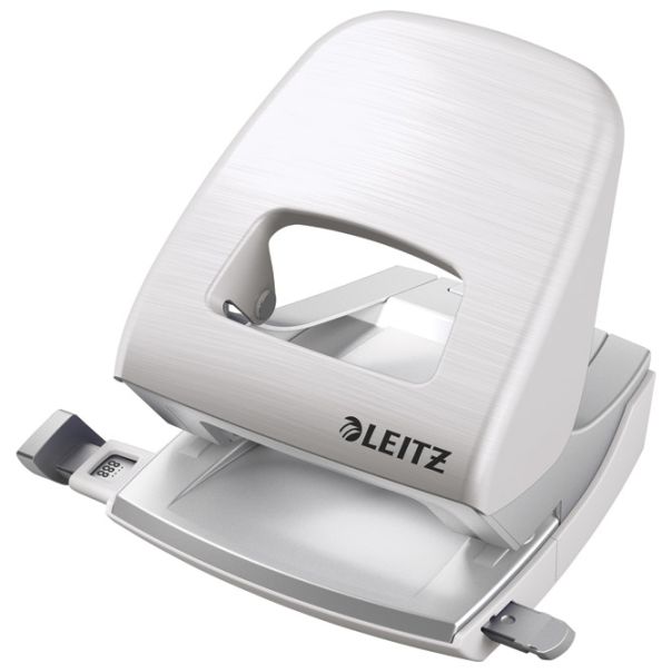 LEITZ Bušač 2 rupe do 30 listova Metal Style 50060104 beli (arctic)