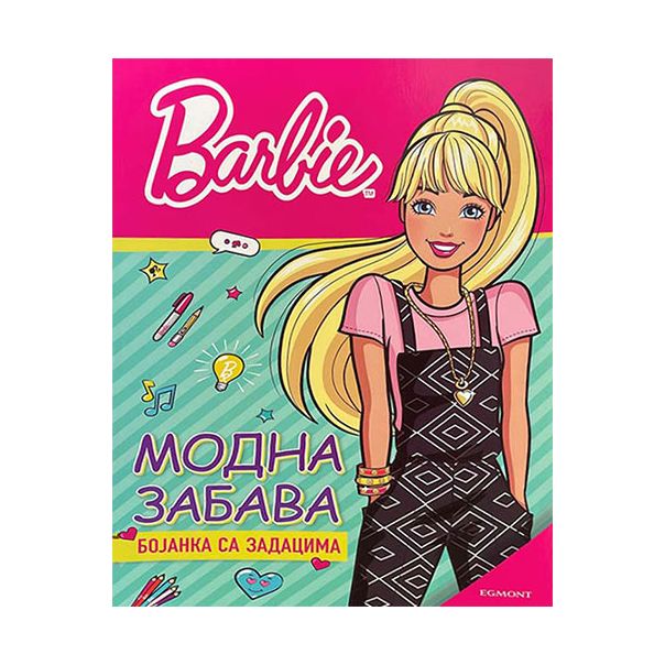 Barbie modna zabava: bojanka sa nalepnicama