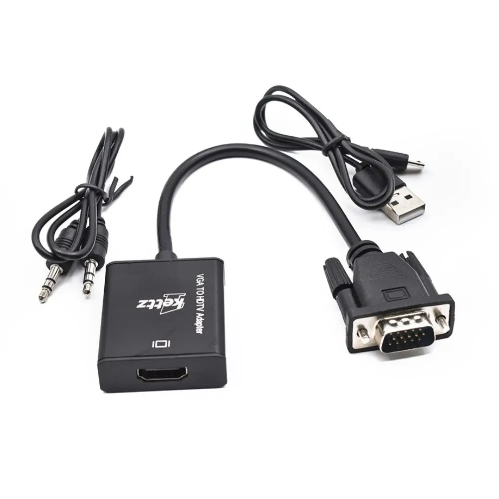 KETTZ VGA na HDMI + Audio Konverter