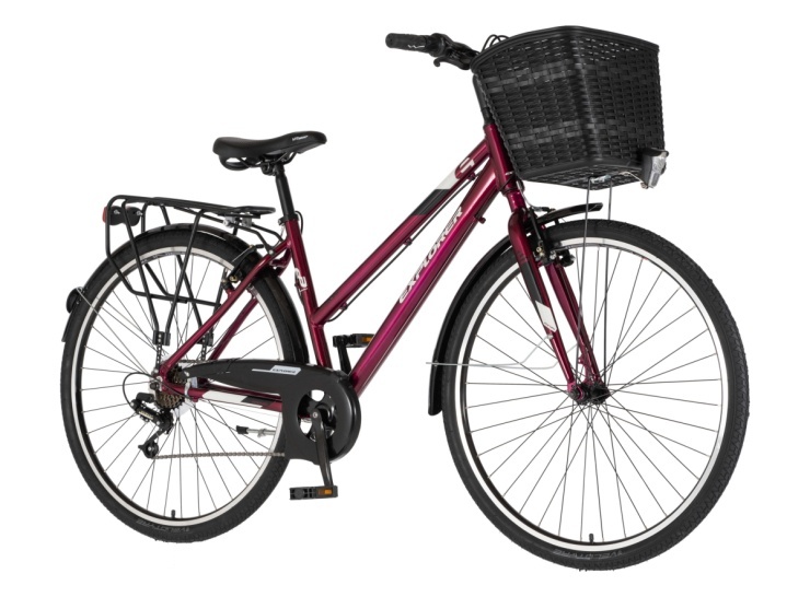 Bicikl tour explorer axys lady 28" alu 18" v-brake 6 brzina 155-178cm (s/m) bordo perla uv sjaj 1282104ID: EK000842449