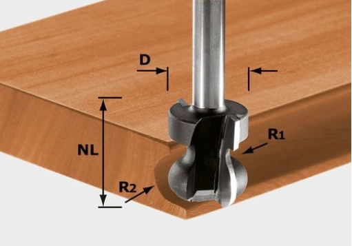 Festool Glodalo HW S8 D22/16/R2,5+6, F 491140