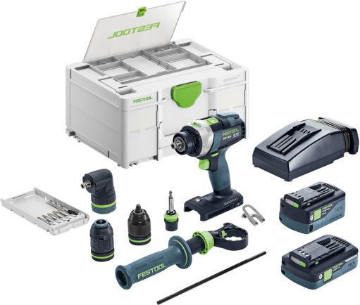 Festool Baterijska bušilica-odvrtač QUADRIVE TPC 18/4 5,0/4,0 I-Set/XL, F 577622