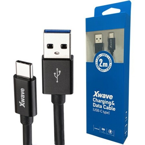 X WAVE USB kabl TIP-C/USB 3.0 (tip A-muski) -USB 3.1 (TIP C-muski)/duzina 2m/crni pvc