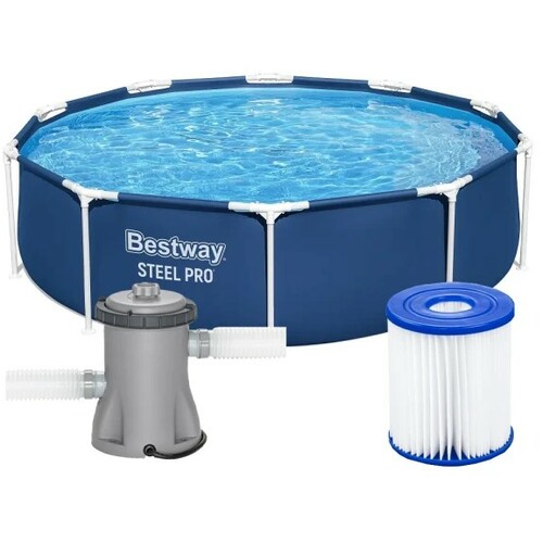 BESTWAY Steel Pro Frame Pool sa metalnim ramom 305×76 cm set sa pumpom