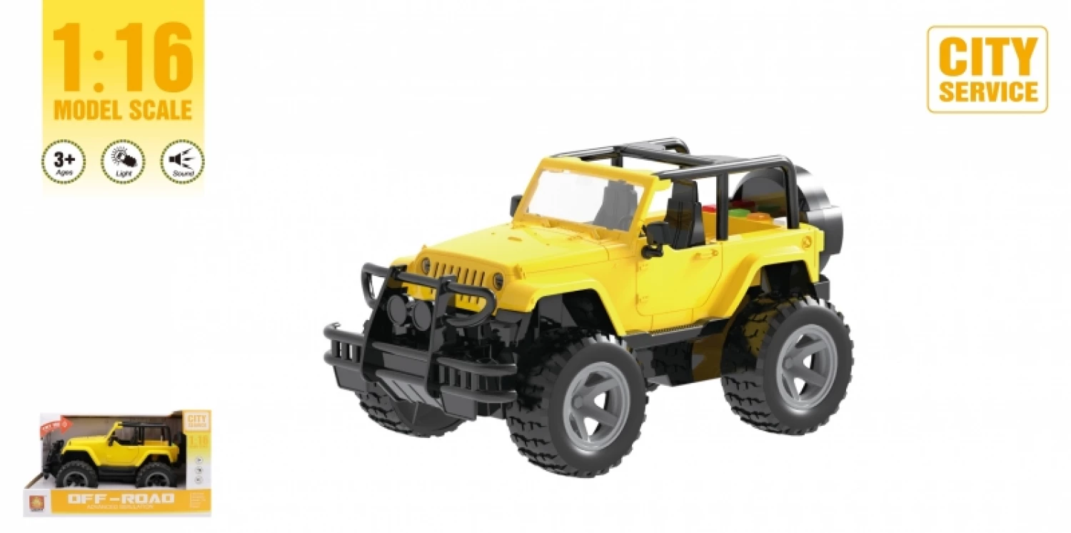 DZIP 1:16 OFF ROAD ZUTI SA ZVUKOM I SVETLOM B/O