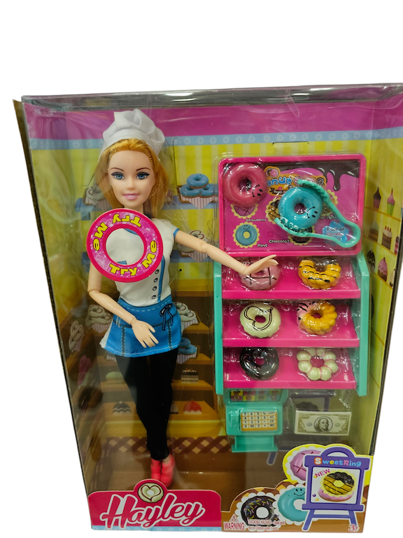 Hayley Donut Shop set – lutka sa vitrinom i kolačima rd309-61