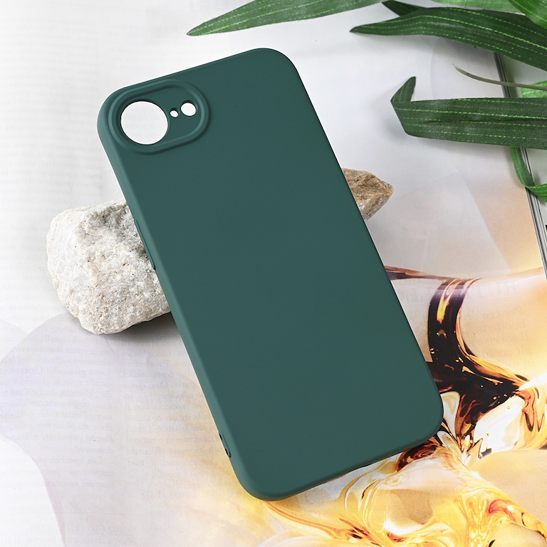 Zastitna maska (futrola) Teracell Soft Velvet - iPhone 16e/17e 6.1 tamno zelena