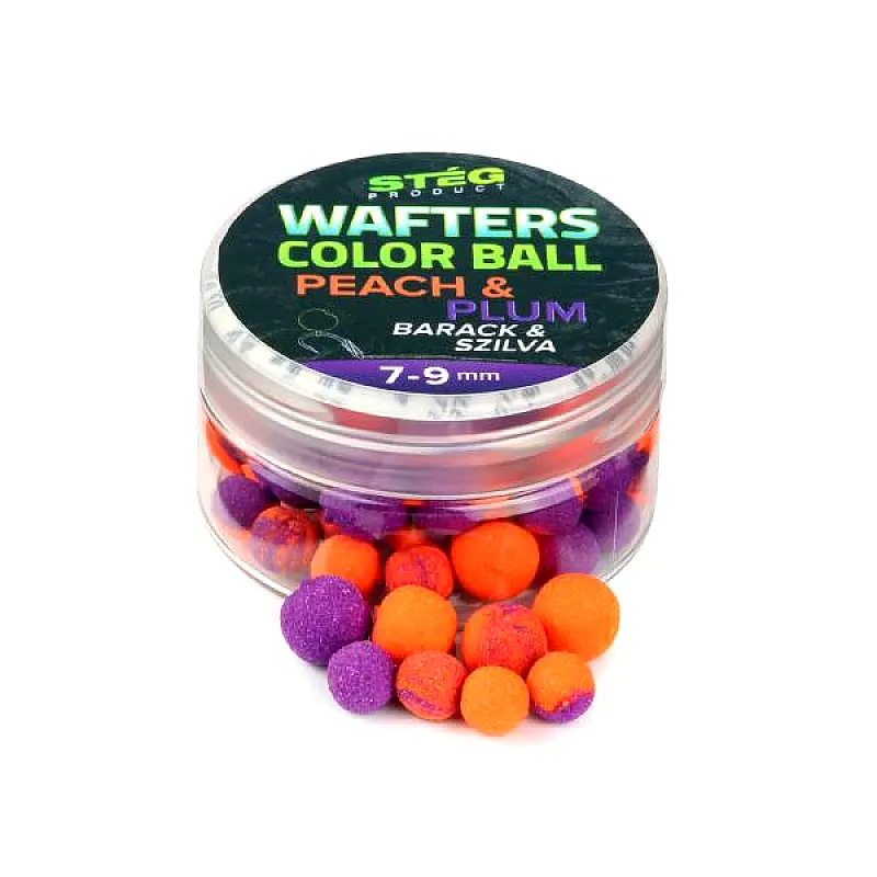 STEG WAFTERS Color Ball 7-9mm 15g Peach & Plum (SP313455) 66410