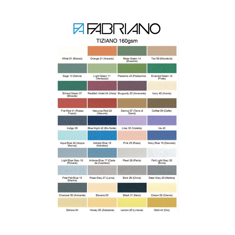 Papir Boja B1 160g Tiziano Fabriano 52811046 Acqua Marina