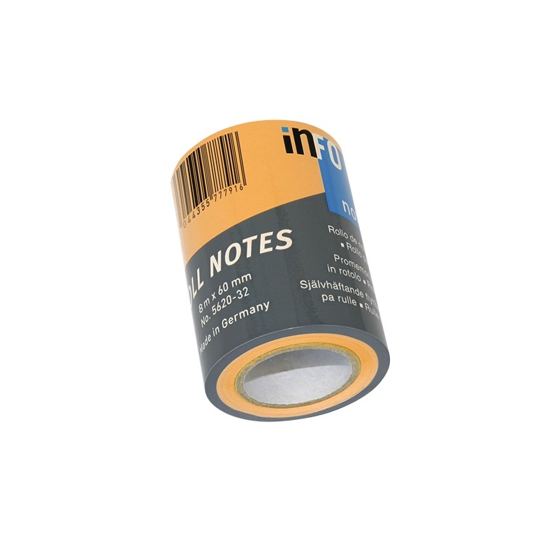 Info Roll Refil 60 Mm X 8 M, Brilliant Colours Info Notes Narandžasta