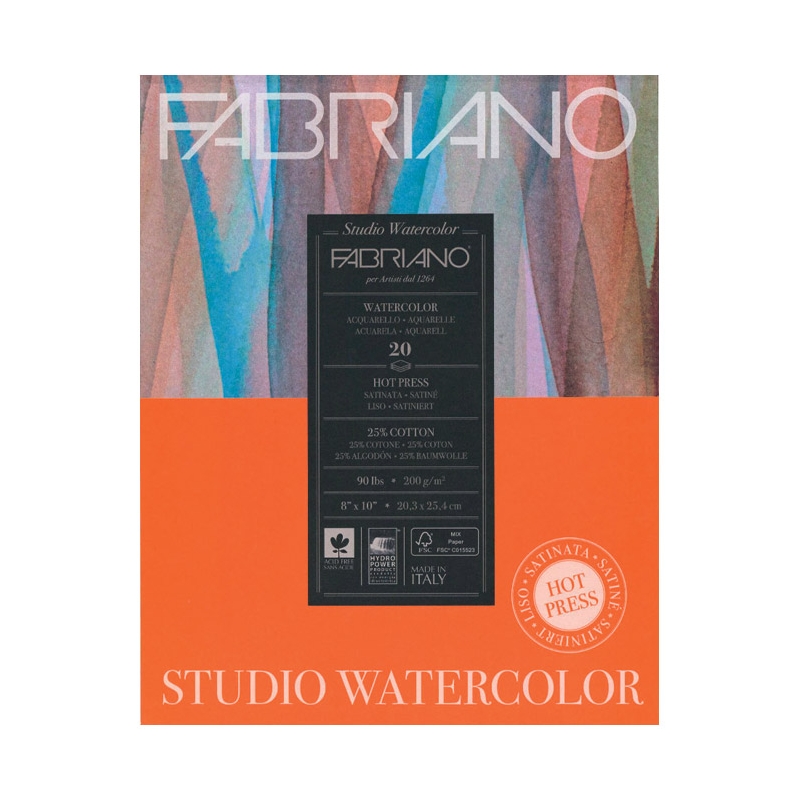 Blok Studio Watercolour 22,9x30,5cm 20L 200g Fabriano 19202002