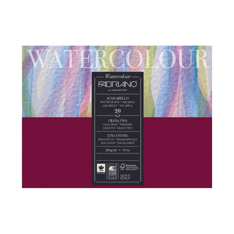 Blok Watercolour 30x30cm 20L 200g Fabriano 72613030