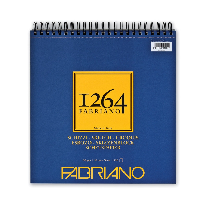 Blok Sketches Spirala Gore 300x300mm 120L 90g (Natural Grain) 1264 Fabriano 19100638