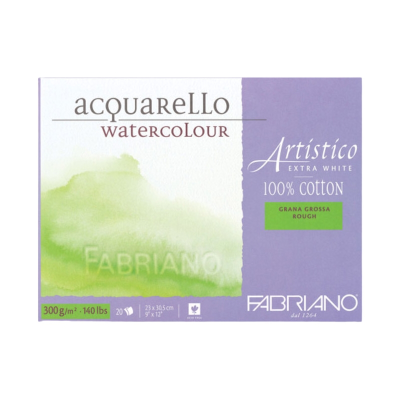 Blok Watercolour Artistico Trad.Z.23x30,5cm 20L 300g (Rough/Grana Grossa) Fabriano 19022330