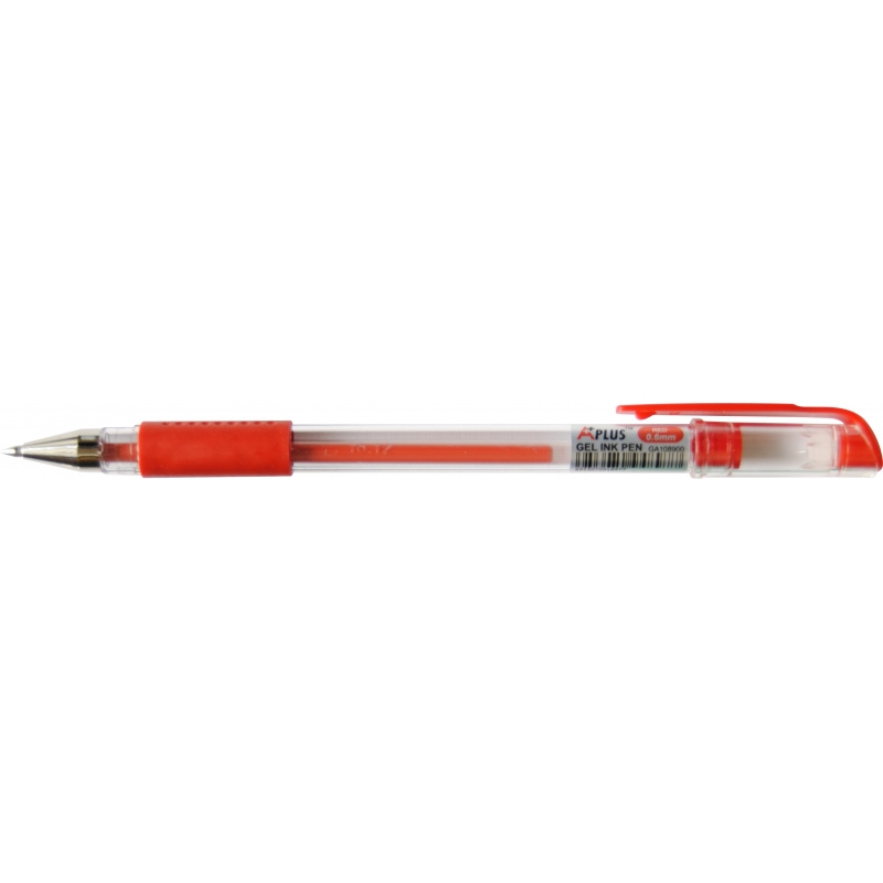 Gel Roler 0,6 Mm Sa Gumenim Gripom GA108900 A Plus Crvena
