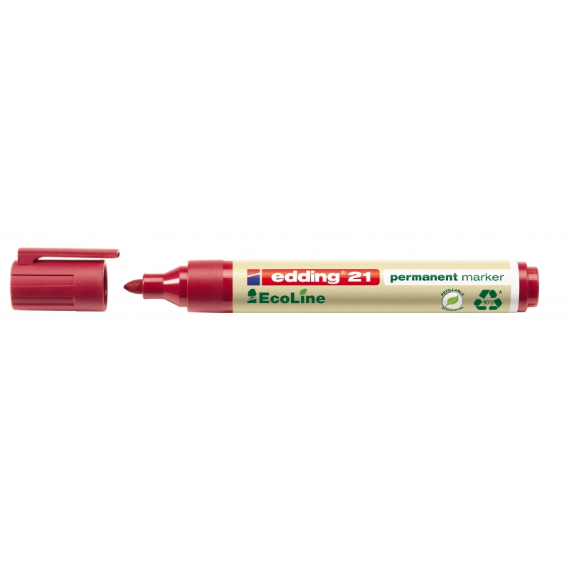Marker Permanent E-21 EcoLine 1,5-3mm, Zaobljeni Edding Crvena