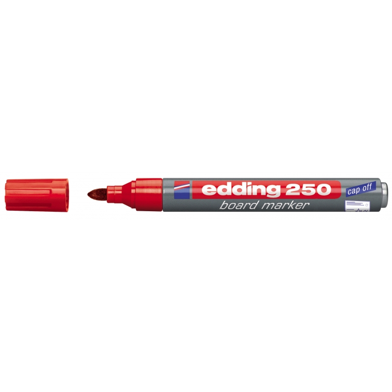 Marker Za Belu Tablu 250 1,5-3mm, Cap-Off Edding Crvena