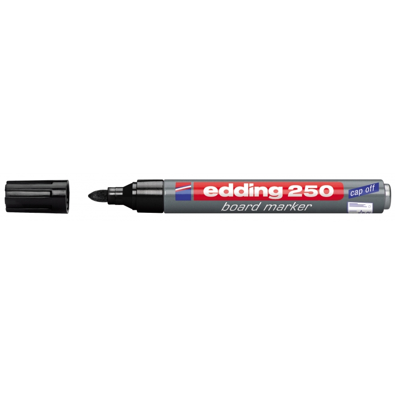 Marker Za Belu Tablu 250 1,5-3mm, Cap-Off Edding Crna