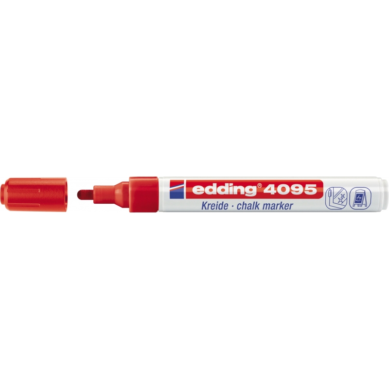 Marker Za Staklo CHALK MARKER E-4095 2-3mm Edding Crvena