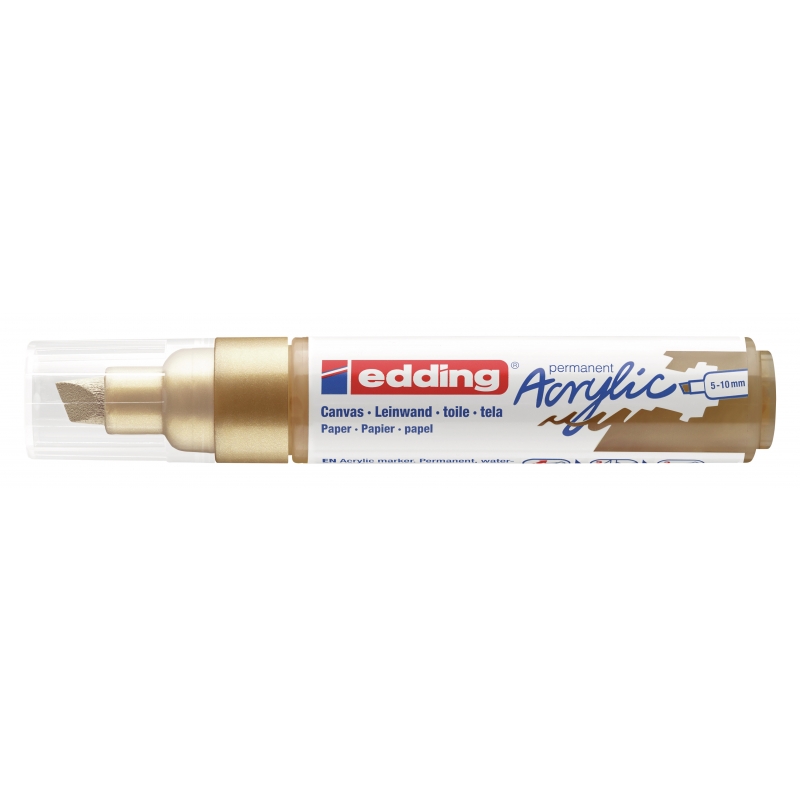 Akrilni Marker E-5000 Broad 5-10mm Kosi Vrh Edding Zlatna