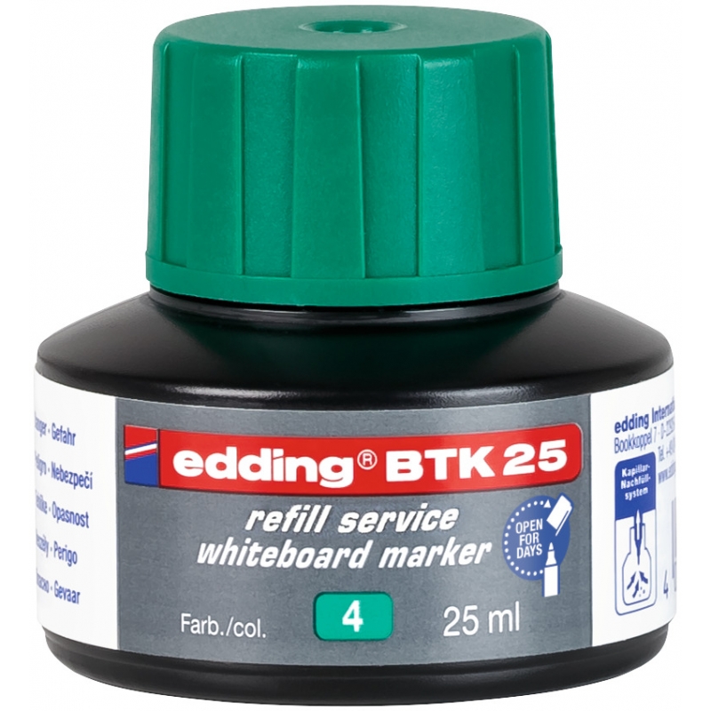 Refil Za Marker Za Belu Tablu BTK 25, 25ml Edding Zelena