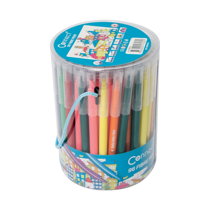 Flomaster Školski 96boja (12boja Po 8kom) Pvc Čaša Connect 609720