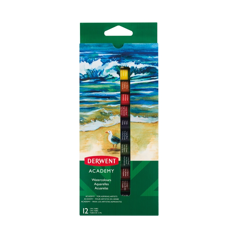 Boja Aquarelle 12ml 12boja Academy Derwent 2302404 Blister