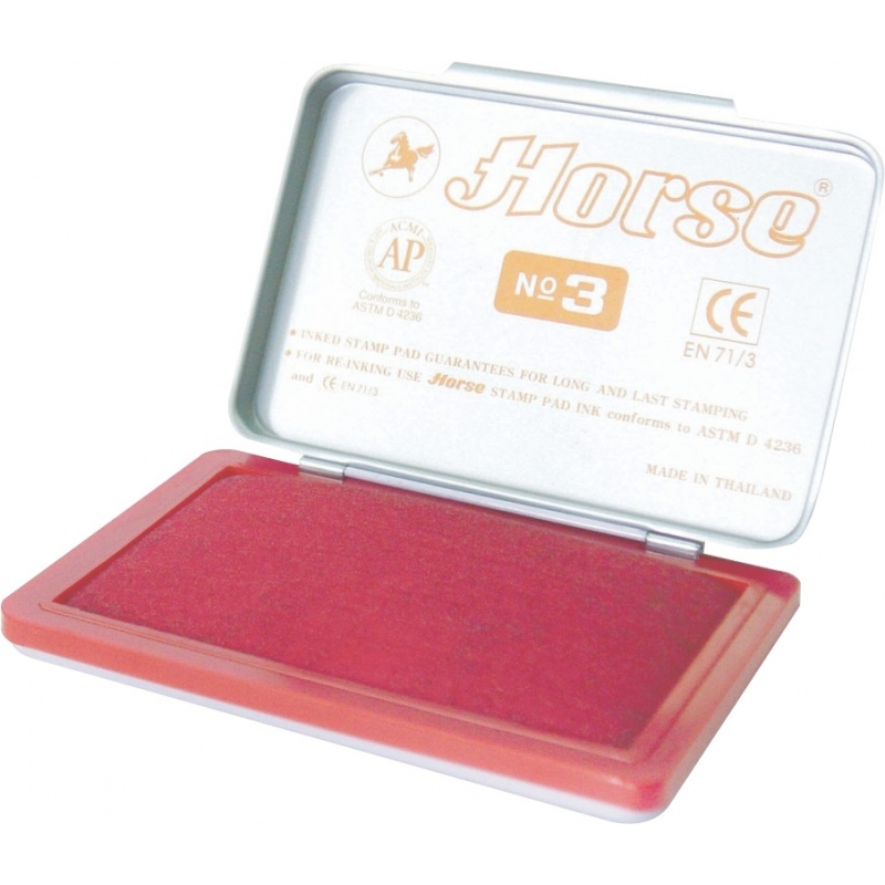 Horse Original Jastuče Za Pečate Metalno H-03, 54x85 Mm Horse Crvena