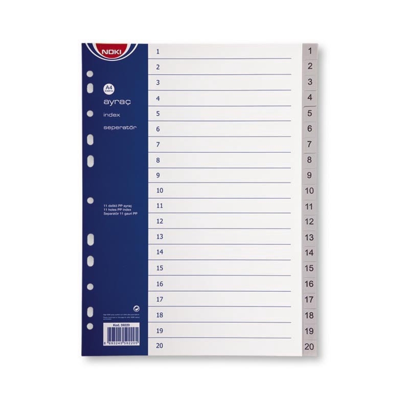 PP Pregradni Registri, 1-20 Noki