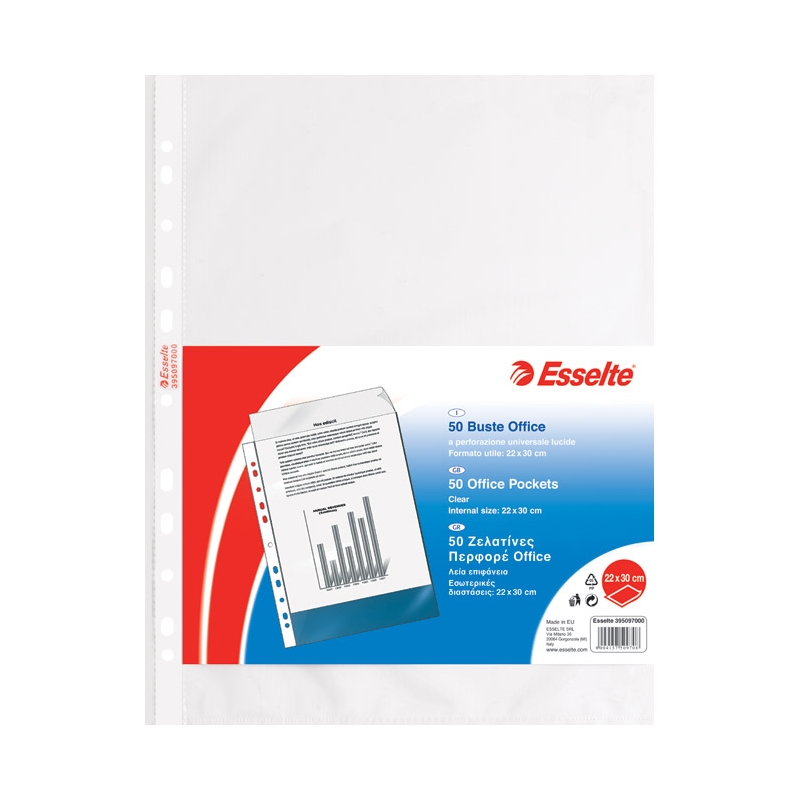 Fascikla 11 Rupa Uložna A4 60my Pp Sjajni Copy Safe Pk50 Esselte 509700