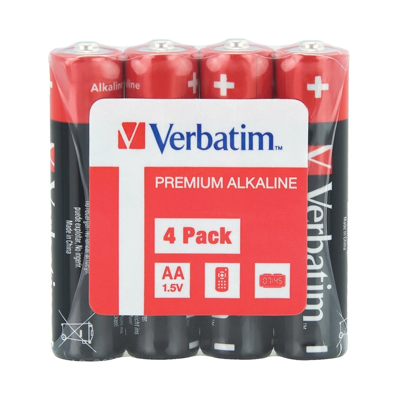Baterija Alkalna 1,5V AA Pk4 Shrink Verbatim 49501 LR6