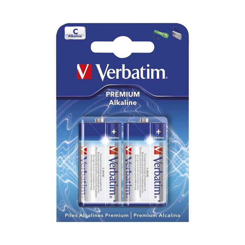 Baterija Alkalna 1,5V C Pk2 Verbatim 49922 LR14 Blister