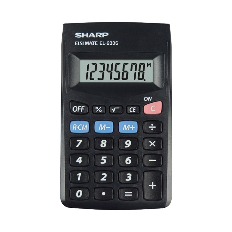 Kalkulator Džepni 8 Mesta Sharp EL-233SB-BK Crni Blister