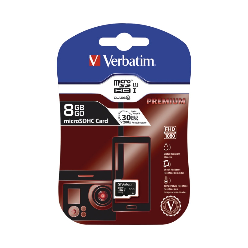 Kartica Memorijska Micro SDHC 8GB (Class 10) Verbatim 44012 Blister