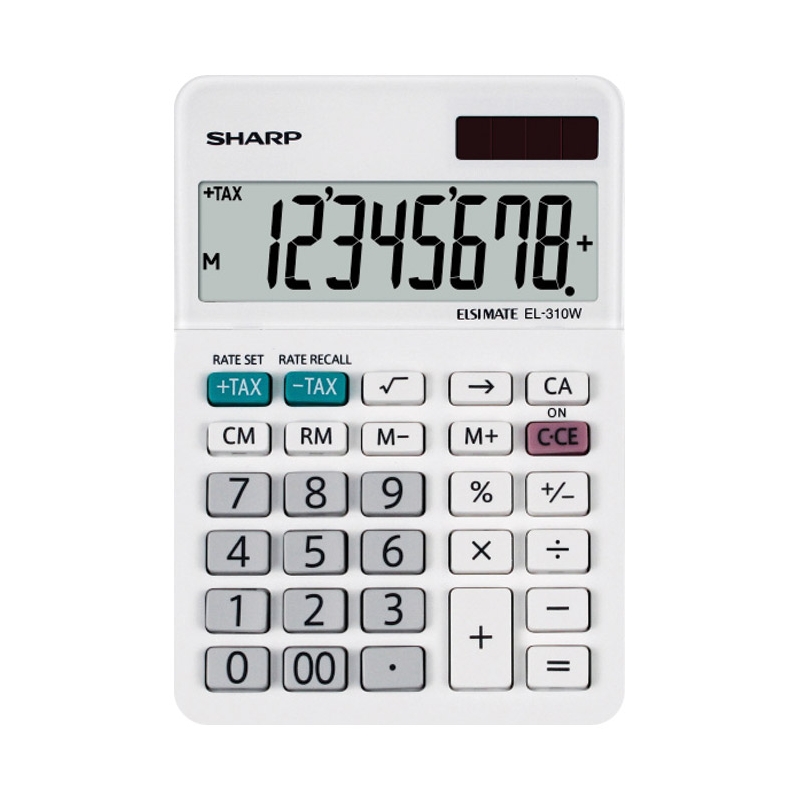 Kalkulator Komercijalni 8 Mesta Sharp EL-310W Beli Blister