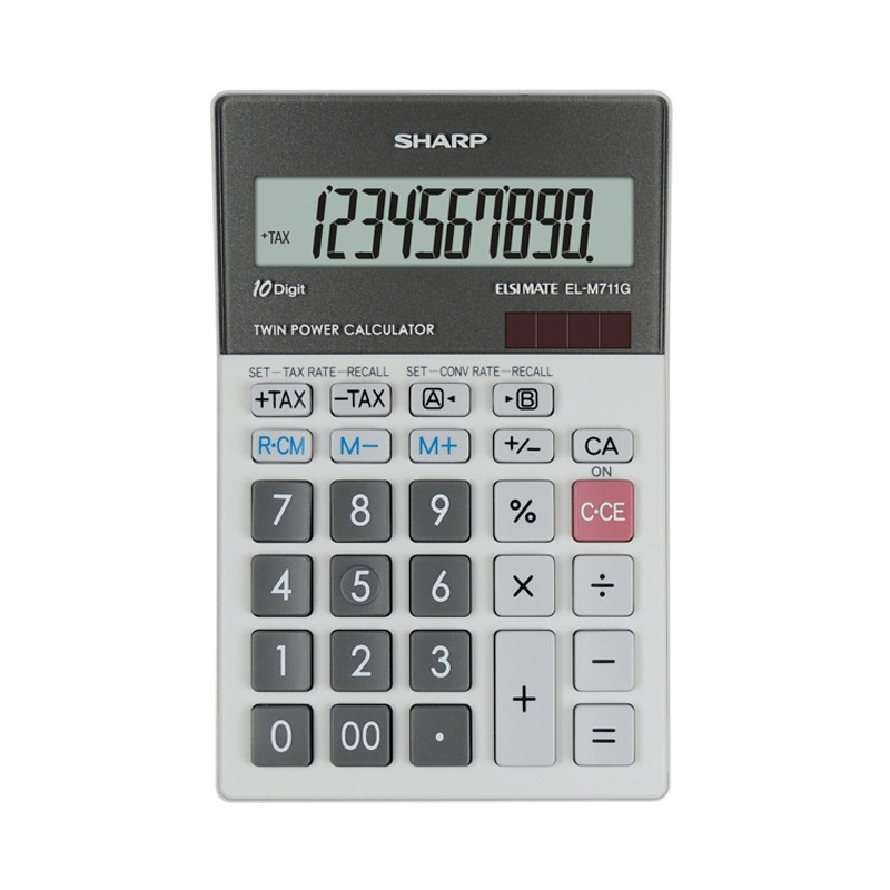 Kalkulator Komercijalni 10 Mesta Sharp EL-M711G-GY Sivi Blister
