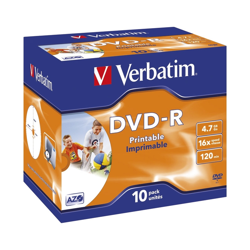 DVD-R 4,7/120 16x JC Printable Verbatim 43521