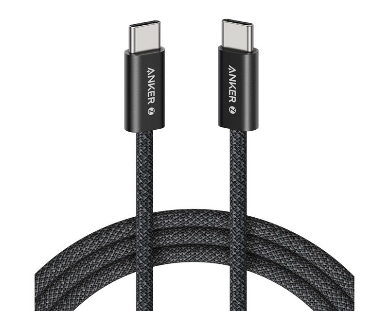 ANKER Zolo USB tip-C kabl M/M 1m, za Apple, super brzo punjenje 240W/480Mbps, pleteni, crni